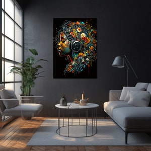 Black Music Digital Art Print Gift for Her Abstract Art for ...