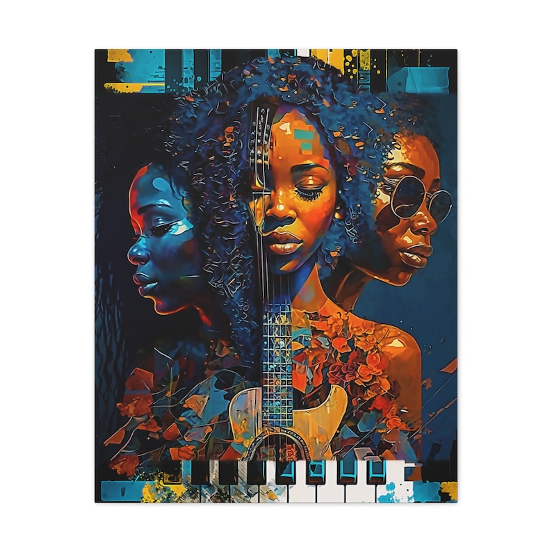 Music Art Black Art Canvas Abstract Art Digital Art Canvas - Etsy