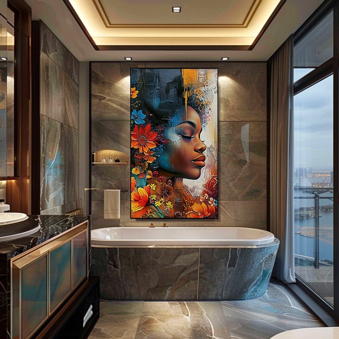 Bathroom Wall Art, Relaxation Decor for Spa Oasis, Botanical Bathroom ...