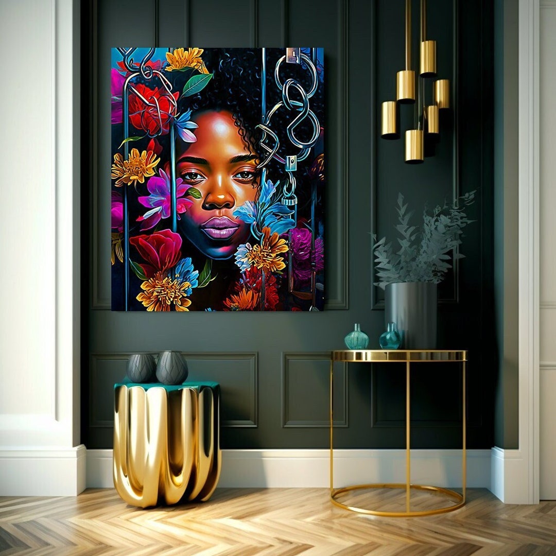 Colorful Black Art Print, Home Decor, Wall Art, Gift for Her - Etsy