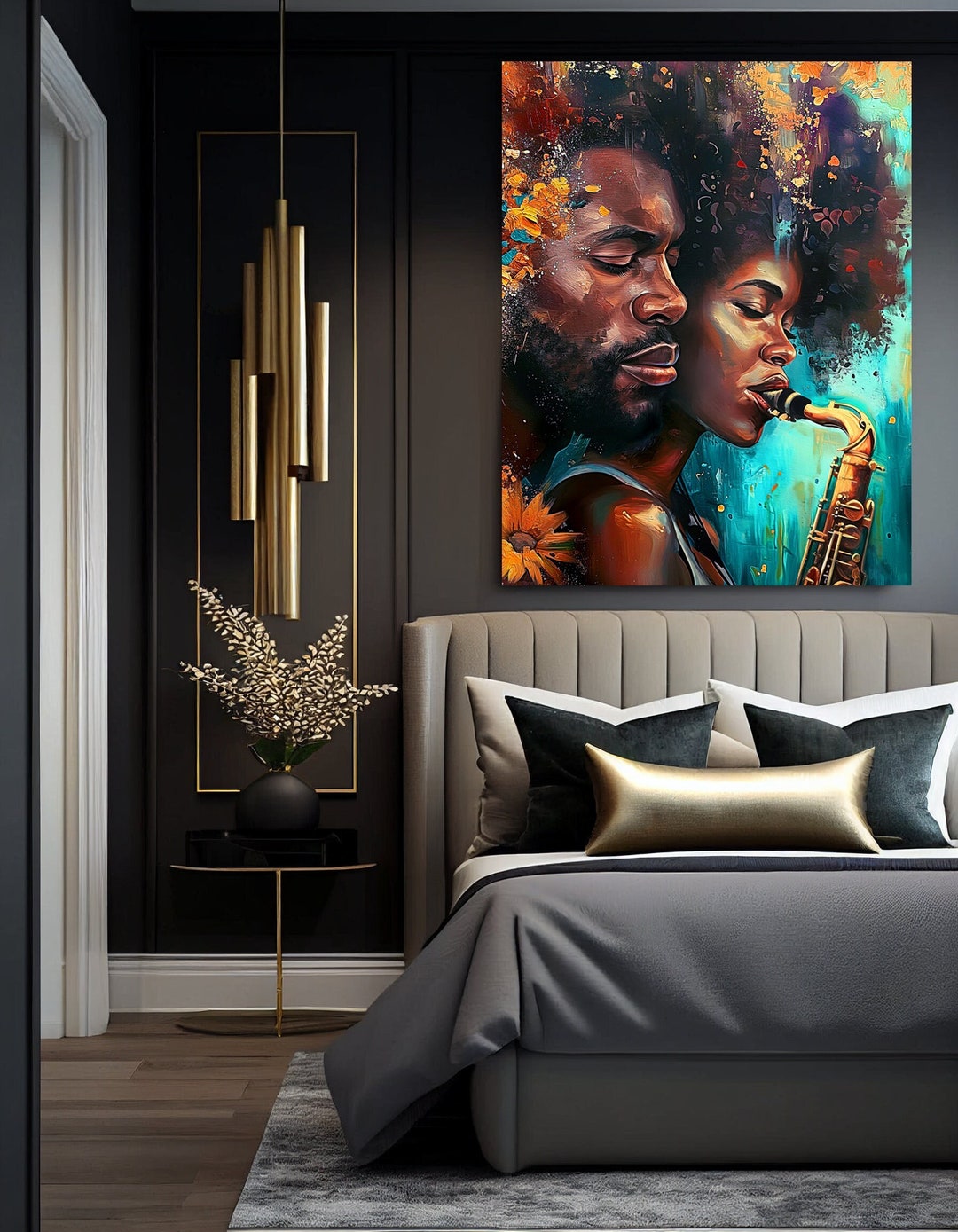 Romantic Wedding Decoration Art Print, Passionate Relationship Wall Art ...