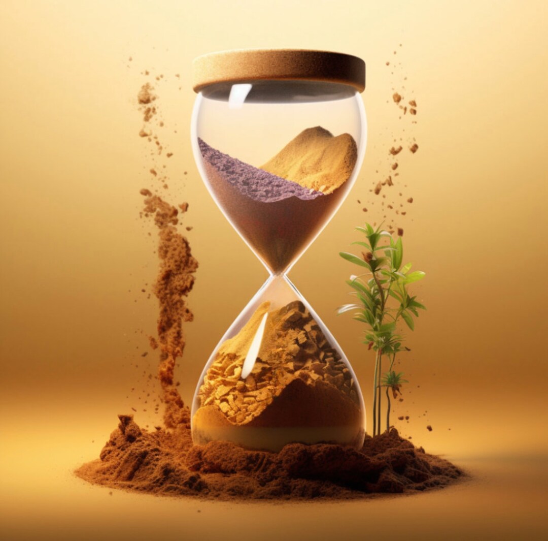 Hourglass Filled With Soil Digital Art Download - Etsy