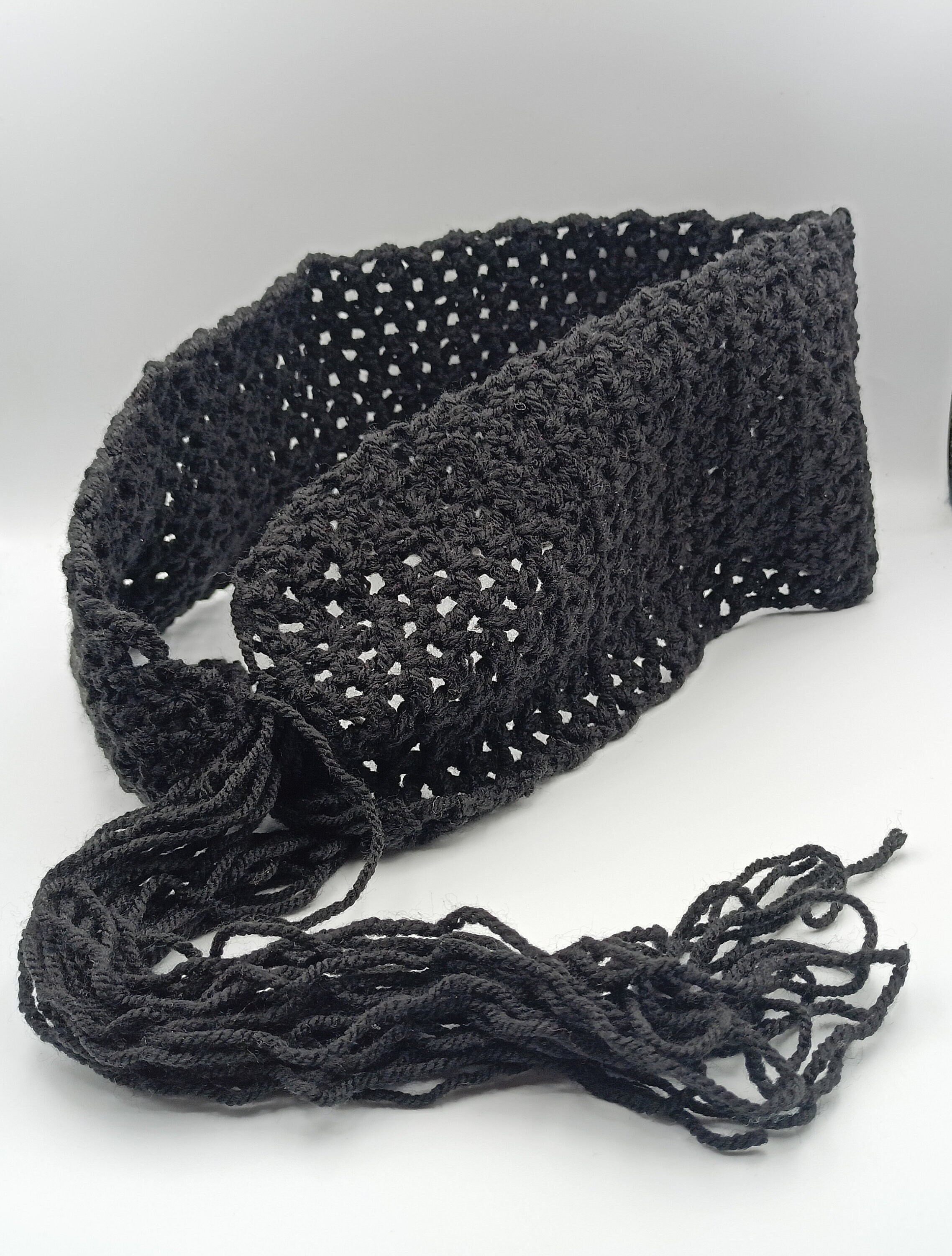 Crochet Belt. Handmade Black Belt. Fashion Belt. - Etsy