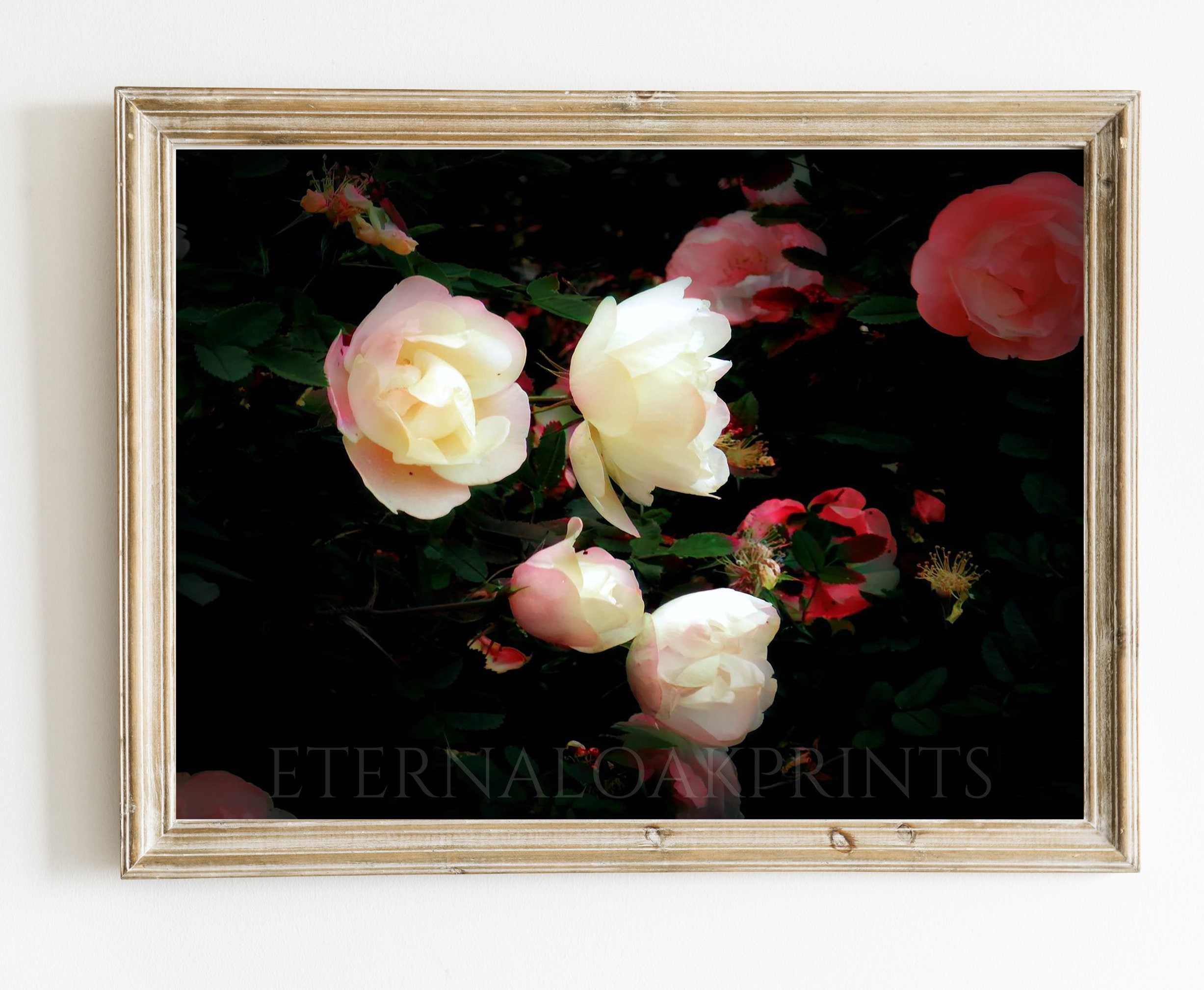 Victorian Rose Print, Flower Wall Décor, Flower Wall Art Print, Vintage ...