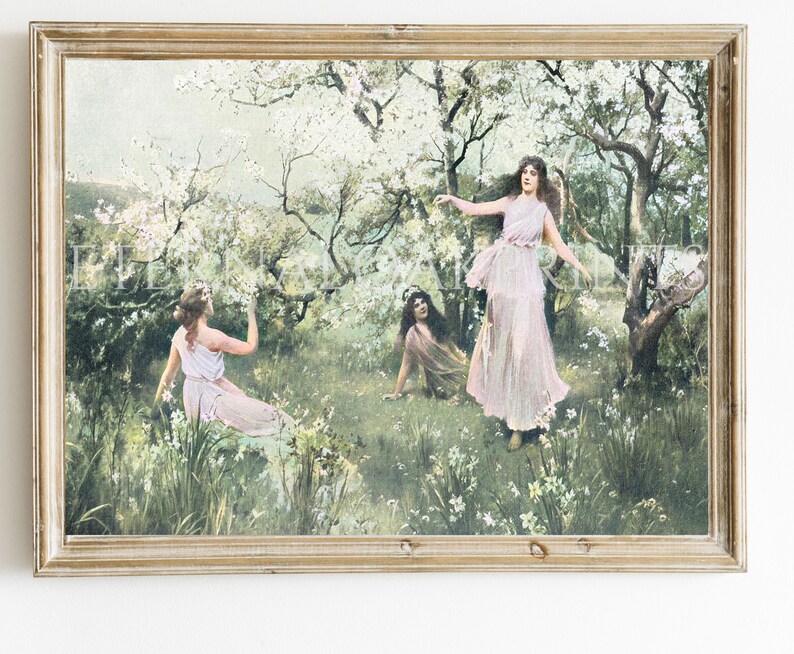 Vintage Spring Printable Wall Art, Vintage Spring Prints, Vintage ...