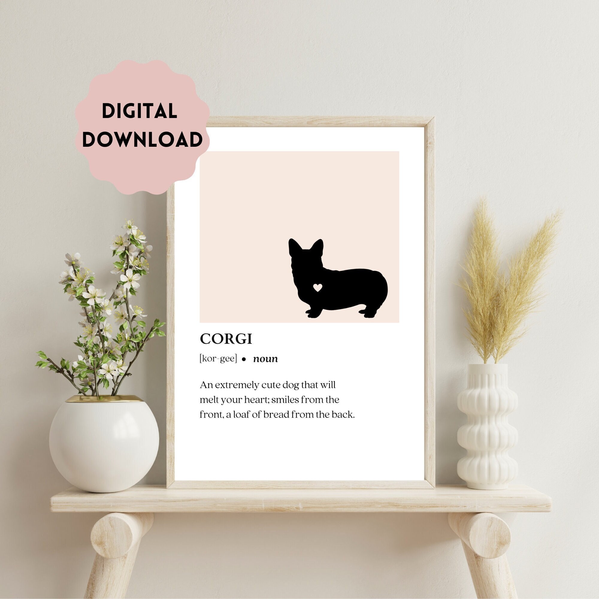 PRINTABLE Corgi Definition Quote Poster Corgi Lover Print Dog Mom Print ...