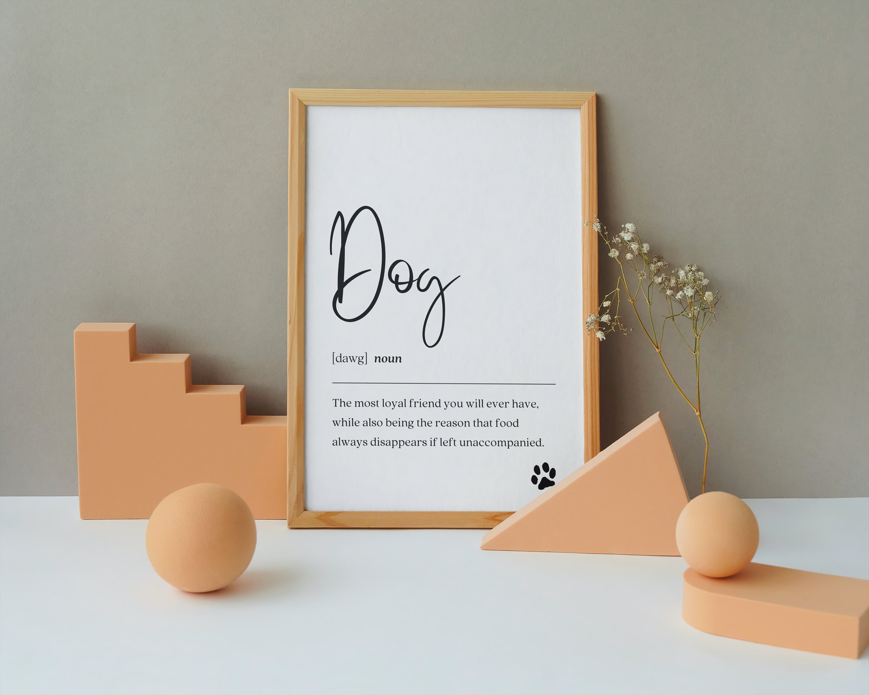 PRINTABLE Dog Definition Quote Poster Minimalist Wall Art Pett Prints ...