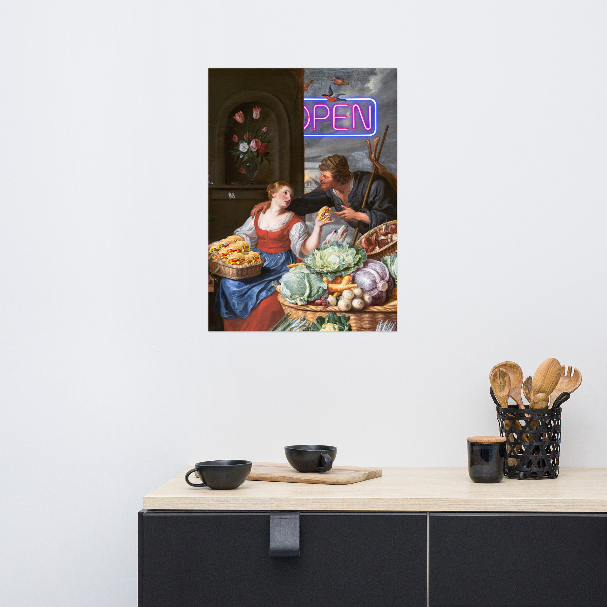 Funny Poster for Your Kitchen Colorful Humorous Pop Art Wall Art Dining ...