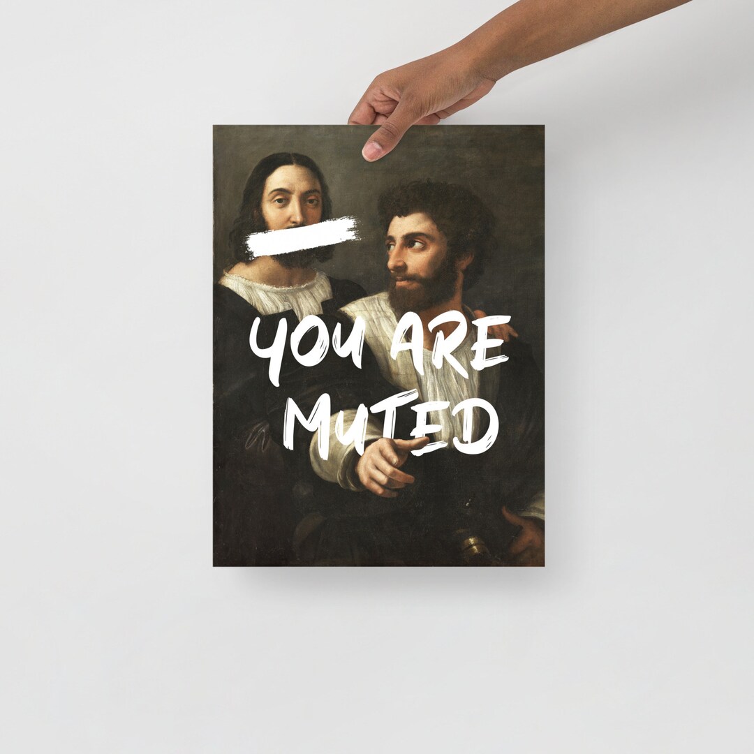 Funny Home Office Poster | You Are on Mute Office Wall Art - Etsy