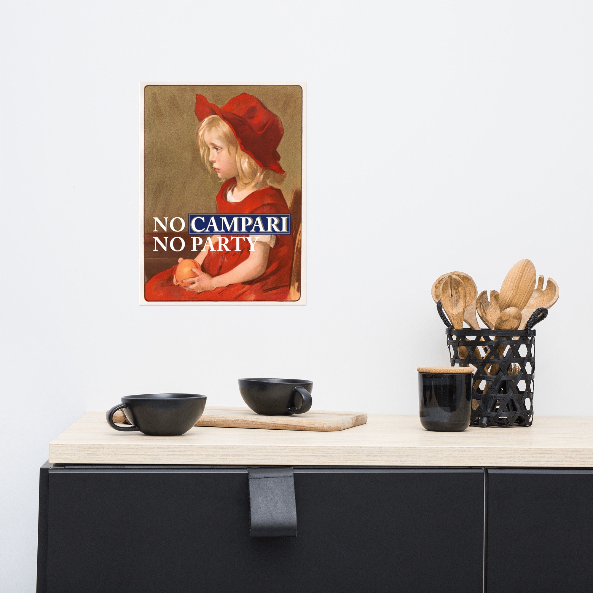 No Campari No Party Poster for Home Bar or Bar Cart Funny Drinks Trend ...