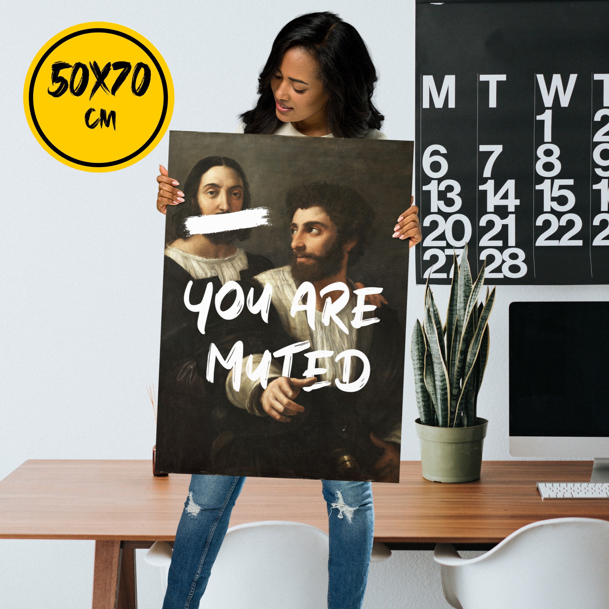 Funny Home Office Poster You Are on Mute Office Wall Art - Etsy