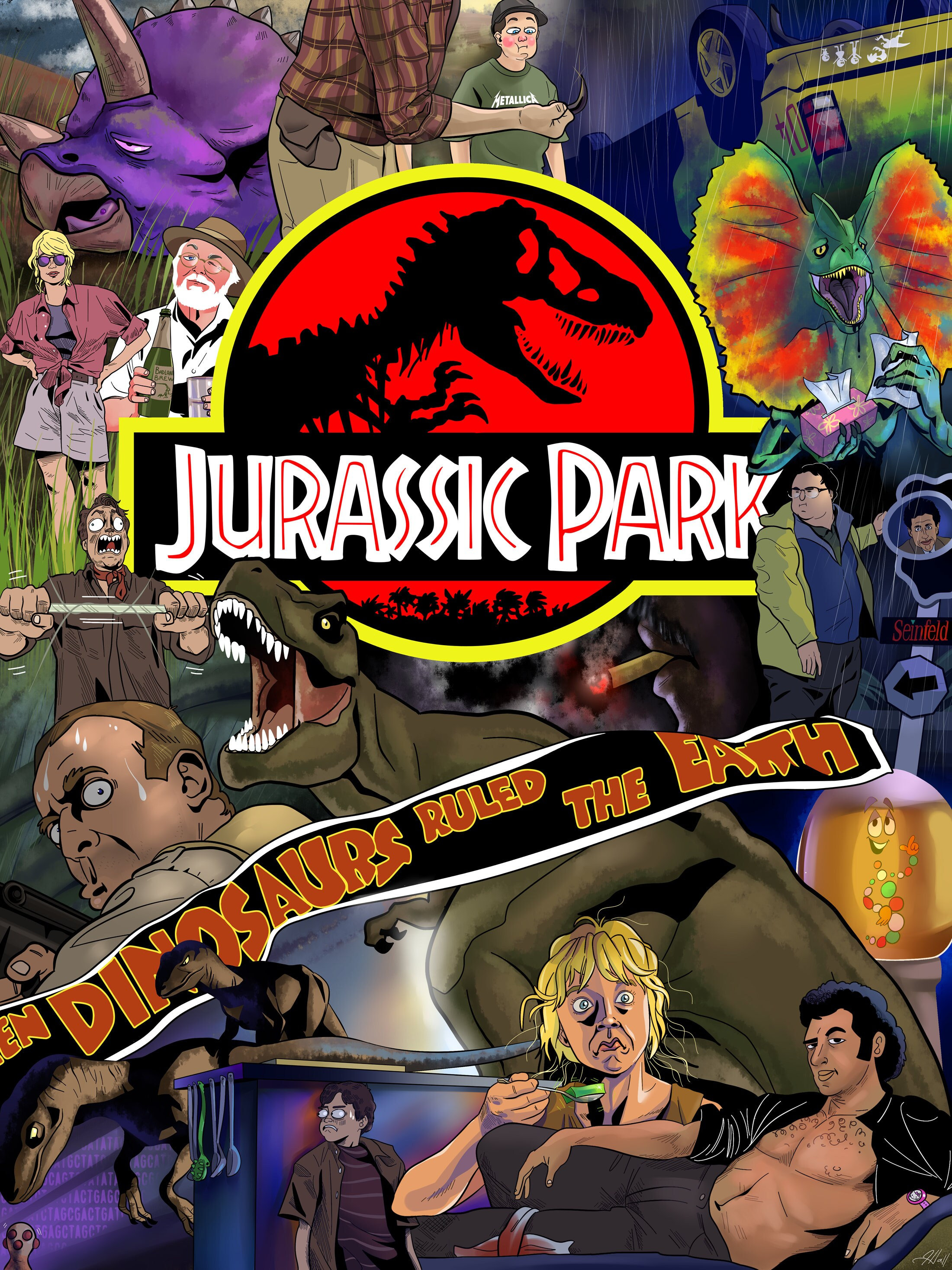 Jurassic Park Digital Fan Poster - Etsy