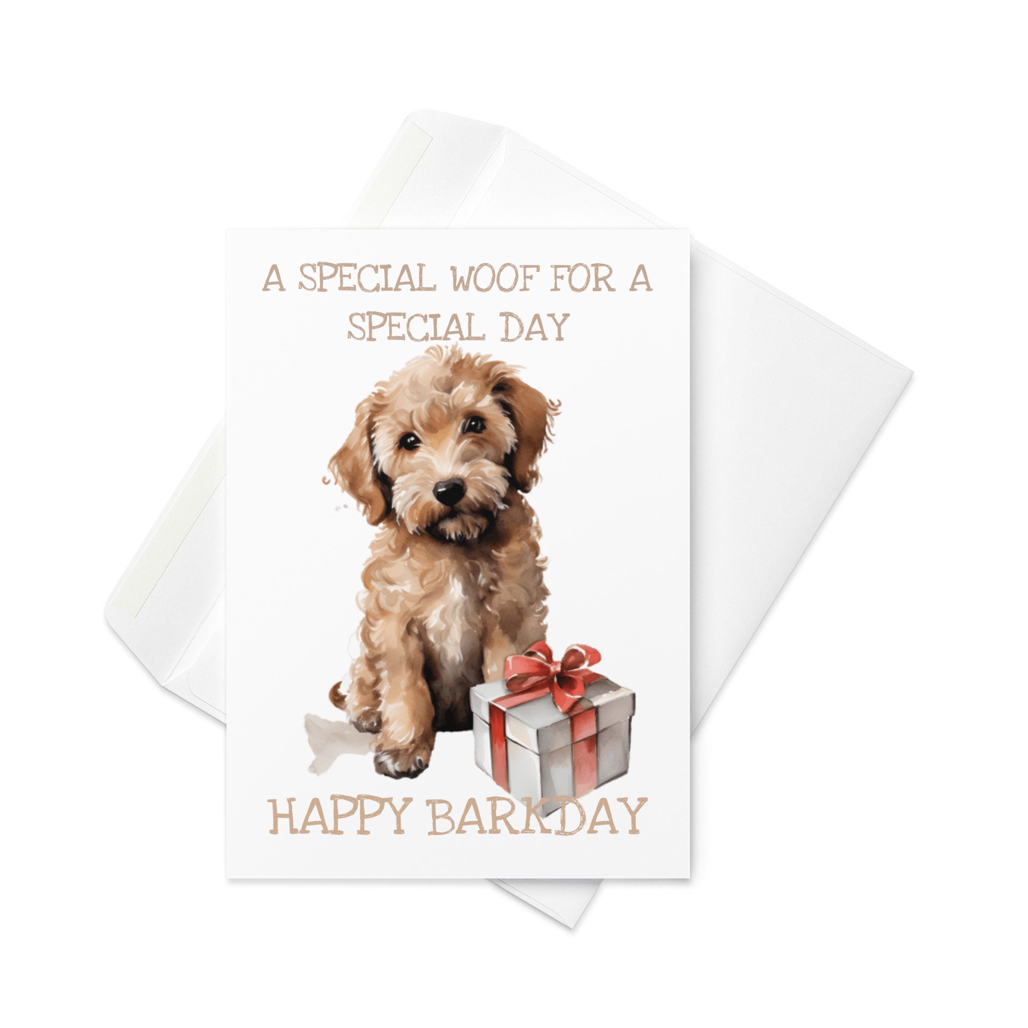 10 Cute Australian Labradoodle Birthday Cards (with Standard Envelopes ...