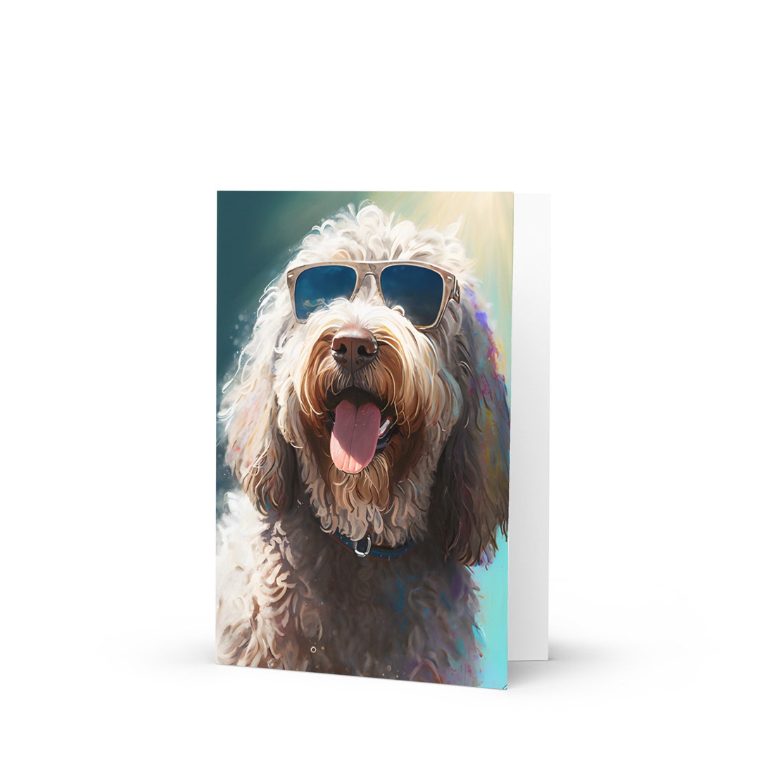Pack of 10 Funny Australian Labradoodle Greeting Cards (with Standard ...