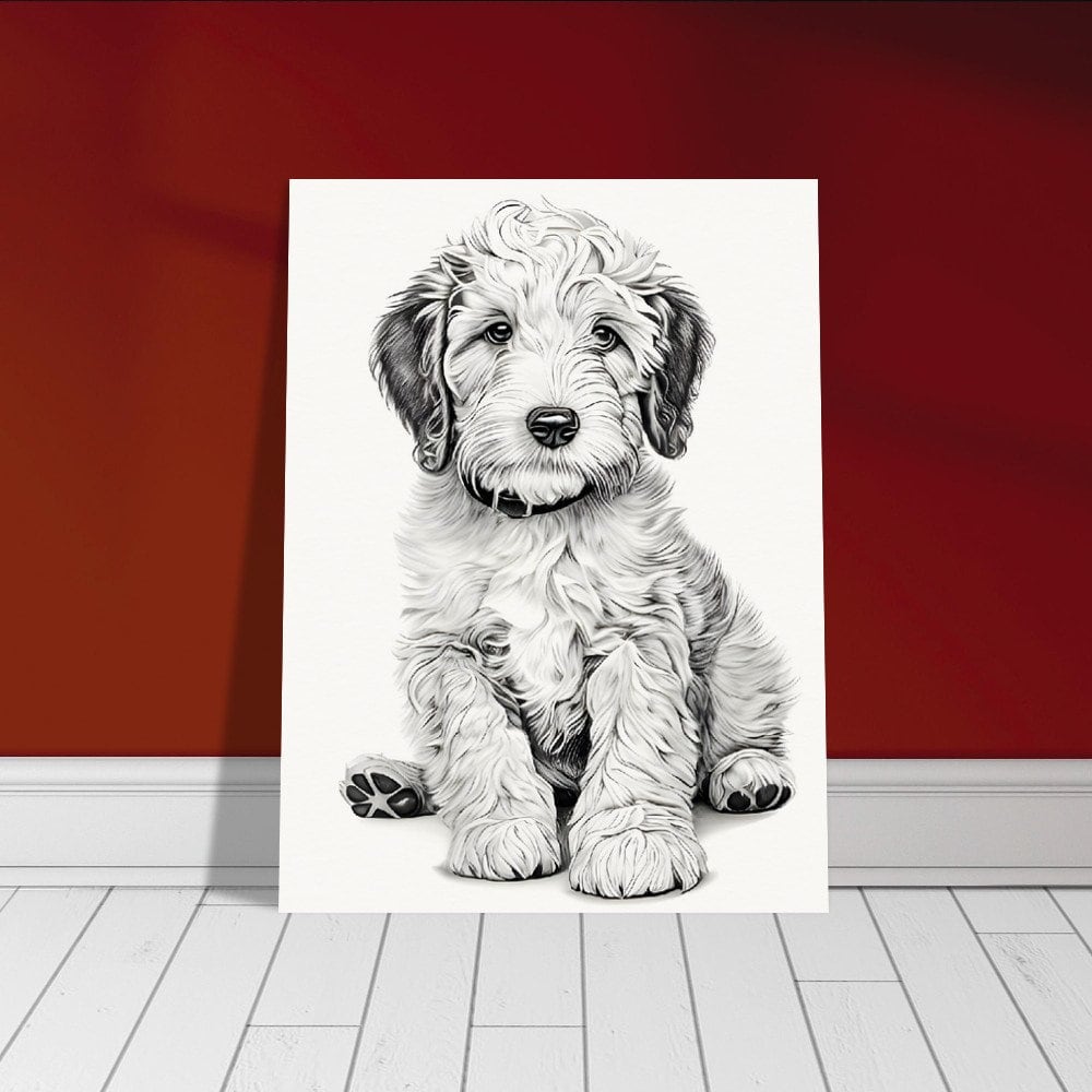 Australian Labradoodle Puppy Print, Labradoodle Wall Art, Labradoodle ...