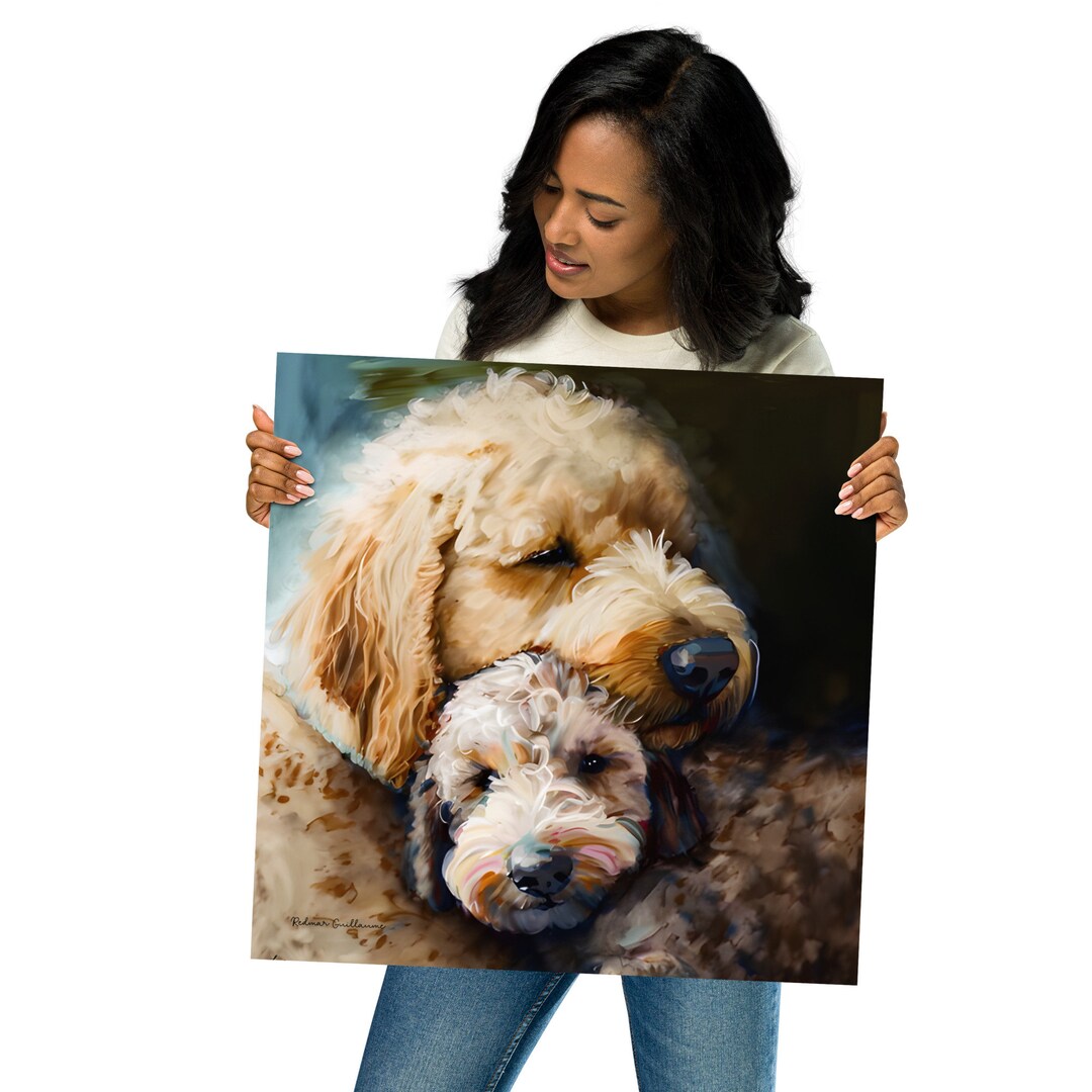 Labradoodle Poster Motherly Love | Labradoodle Wall Poster Decoration ...
