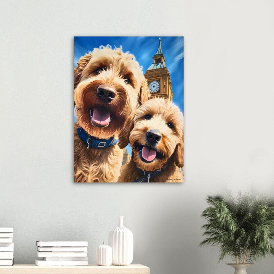 Labradoodles in London Poster, Labradoodle Selfie Big Ben Poster ...