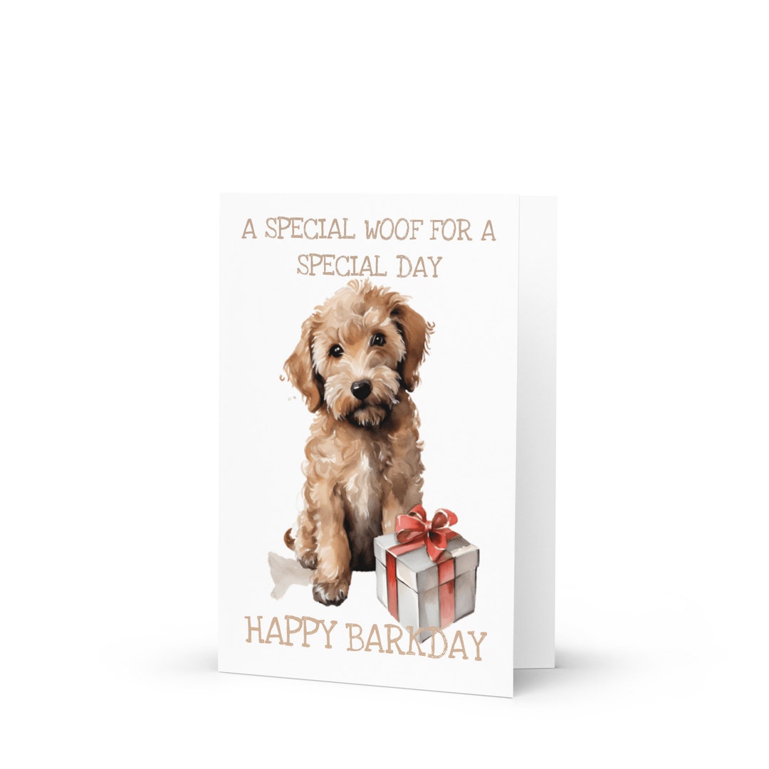 10 Cute Australian Labradoodle Birthday Cards (with Standard Envelopes ...