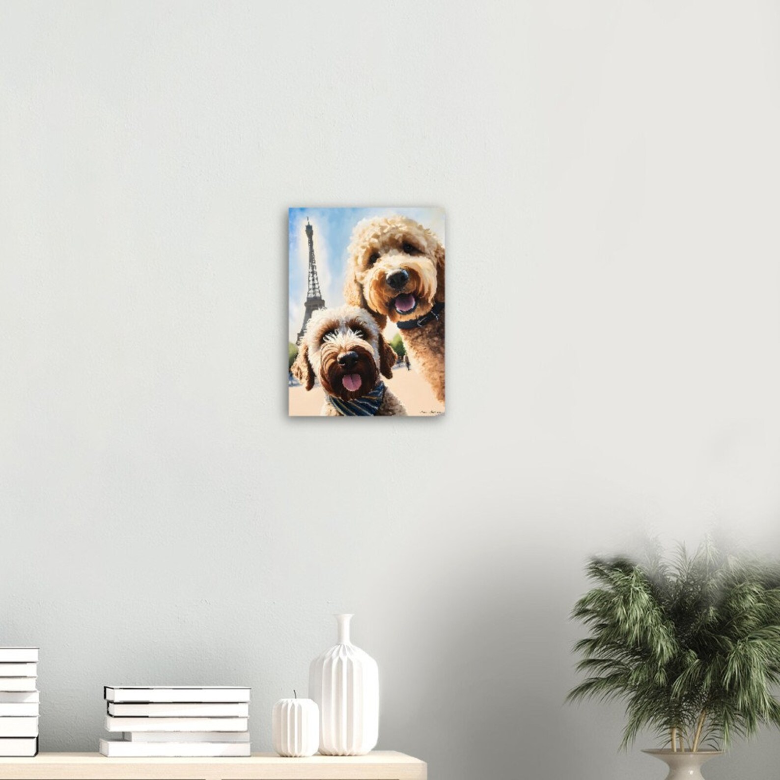 Labradoodles in Paris Poster, Labradoodle Selfie Eiffel Tower Poster ...