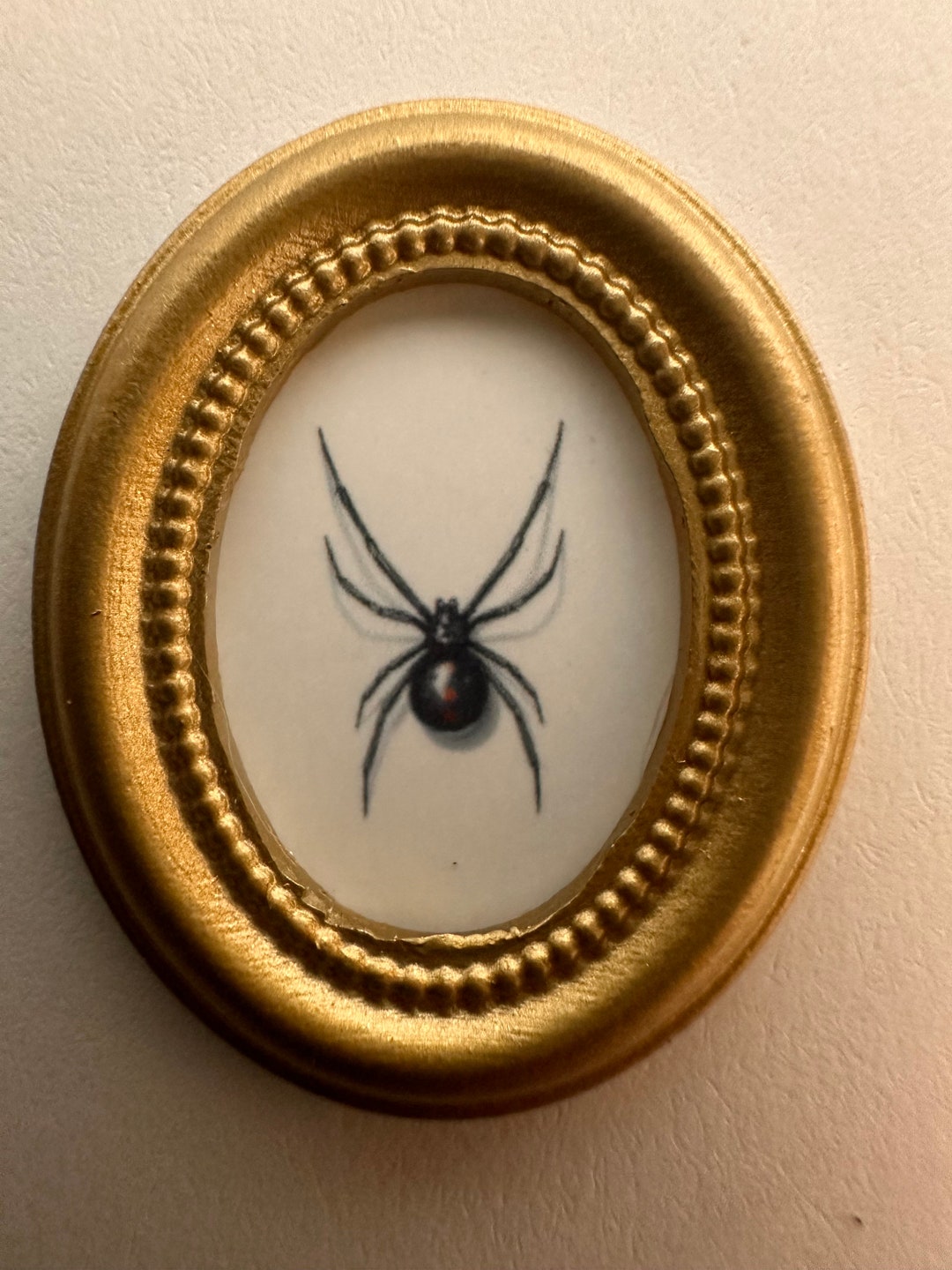 Dollhouse Art Creepy Spider Mini Horror Art Witches Den Miniature Wall ...
