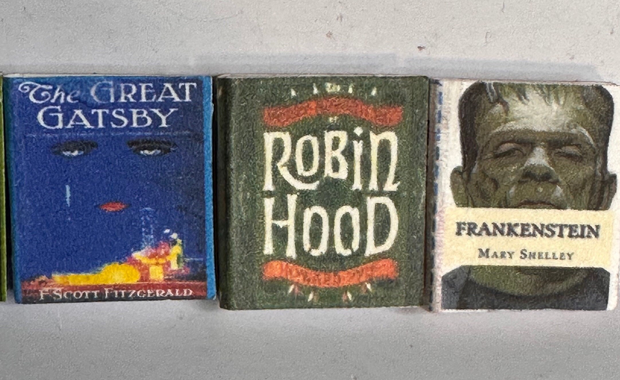 Miniature Book Set 1:12 Scale Books Dollhouse Library Tiny Novels ...