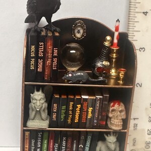 1:12 Scale Haunted Bookcase, Miniature Witch Book Shelf, Gothic ...