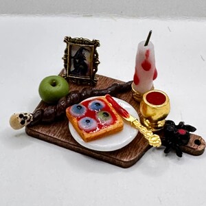Haunted Halloween Miniature Creepy Diorama 1:12 Scale Creepy Witch ...