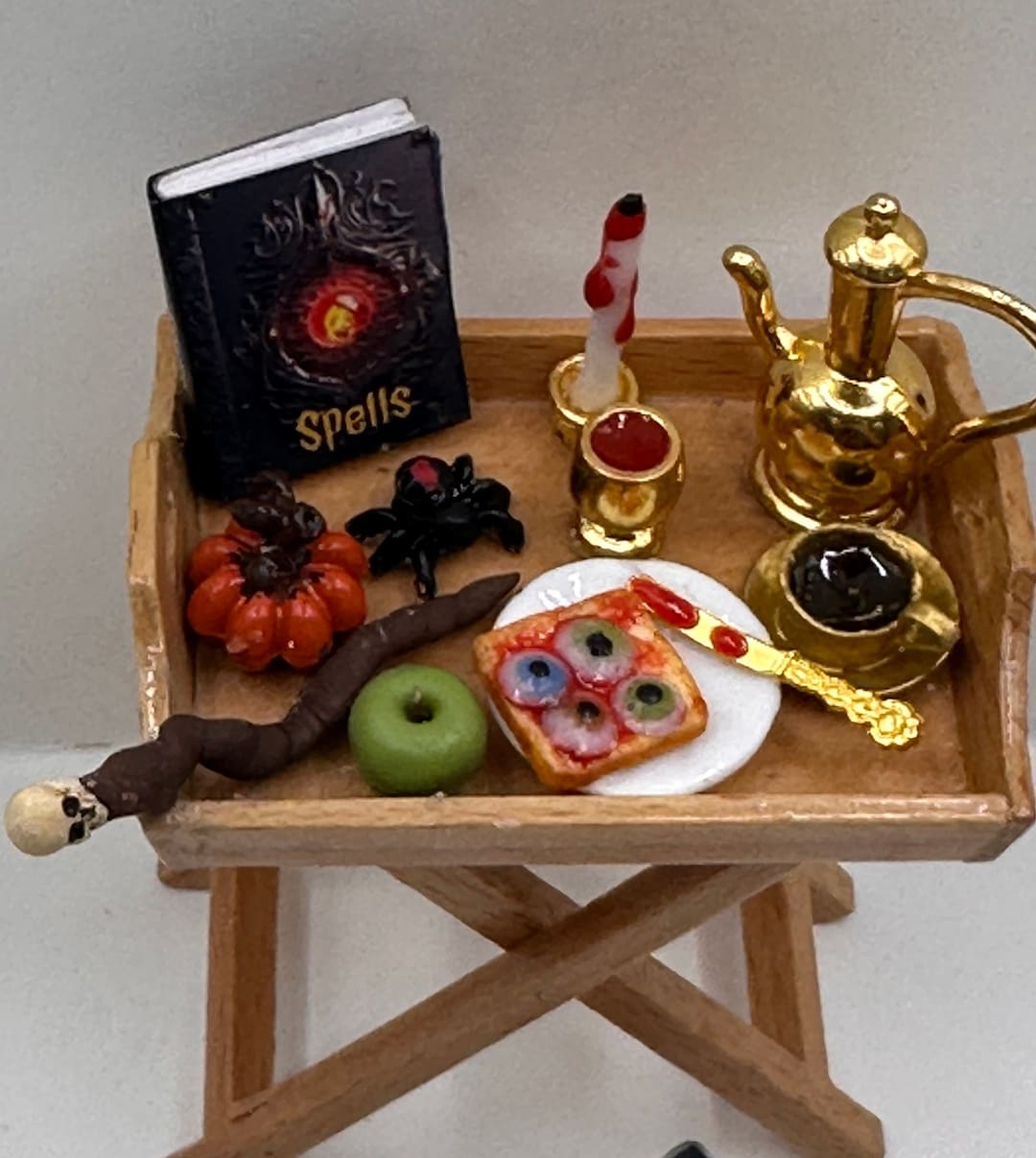 Haunted Halloween Miniature Creepy Diorama 1:12 Scale Creepy Witch ...