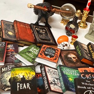 1:12 Scale Haunted Bookcase, Miniature Witch Book Shelf, Gothic ...