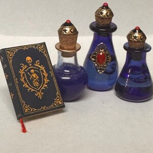 Tiny Witches Potion Set, Miniature Gothic Decor, Fantasy Items, Elegant ...