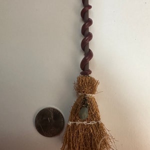 Tiny Witches Broom: Handmade Dollhouse Miniature, Fairy Garden Decor - Etsy