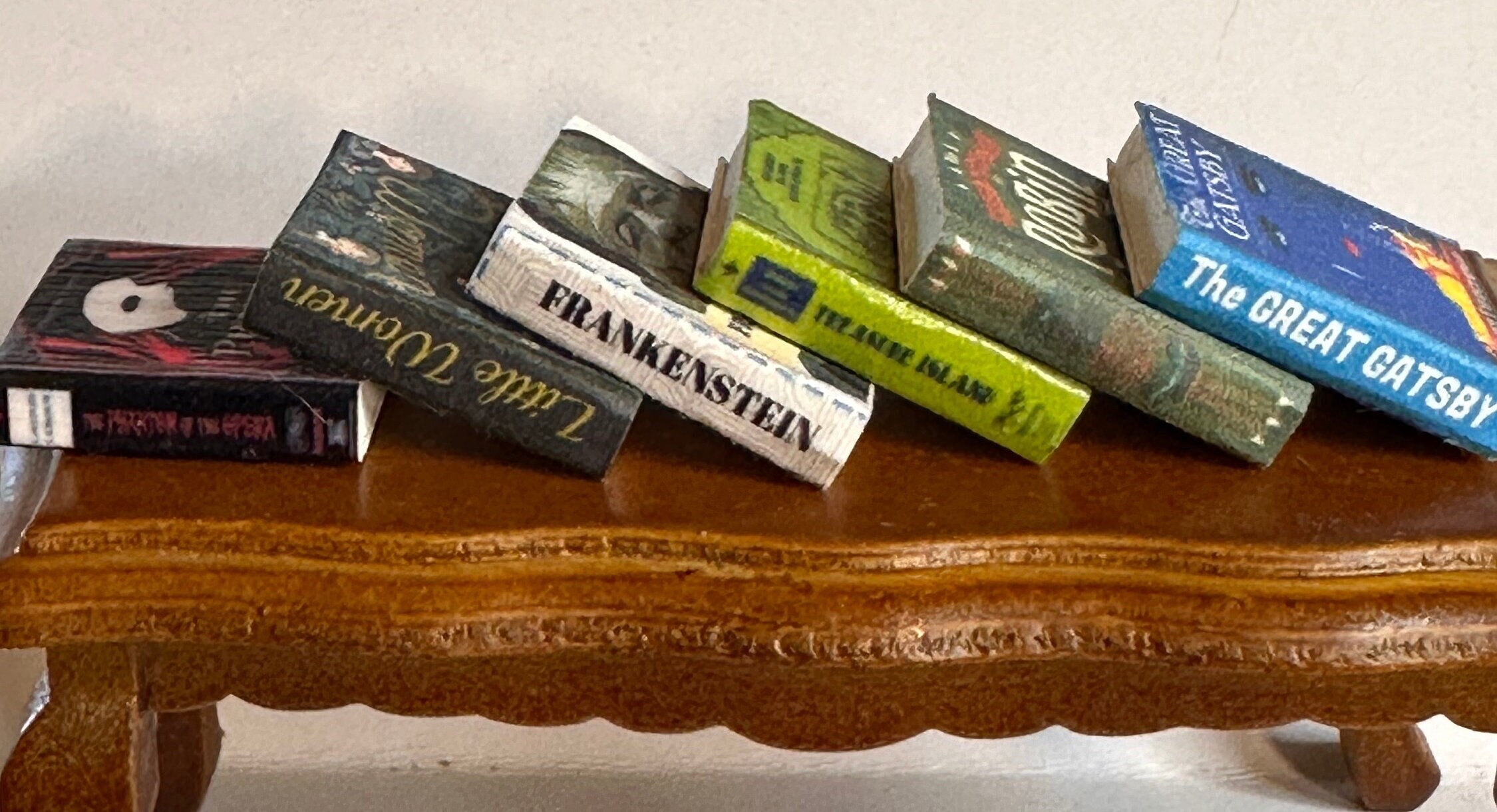 Miniature Book Set 1:12 Scale Books Dollhouse Library Tiny Novels ...