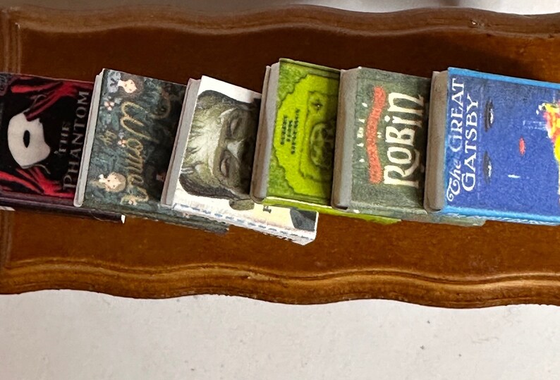 Miniature Book Set 1:12 Scale Books Dollhouse Library Tiny Novels ...