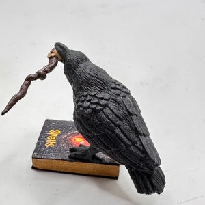 Dollhouse Art Creepy Miniature Raven 1:12 Scale Halloween - Etsy