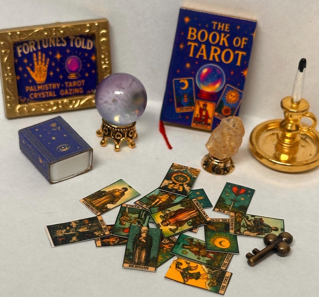 1:12 Scale Fortune Tellers Bundle, Dollhouse Fantasy Collection, Tiny ...