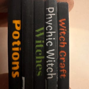 1:12 Scale Witch Book Bundle Creepy Haunted Library Magic Spell Hex ...