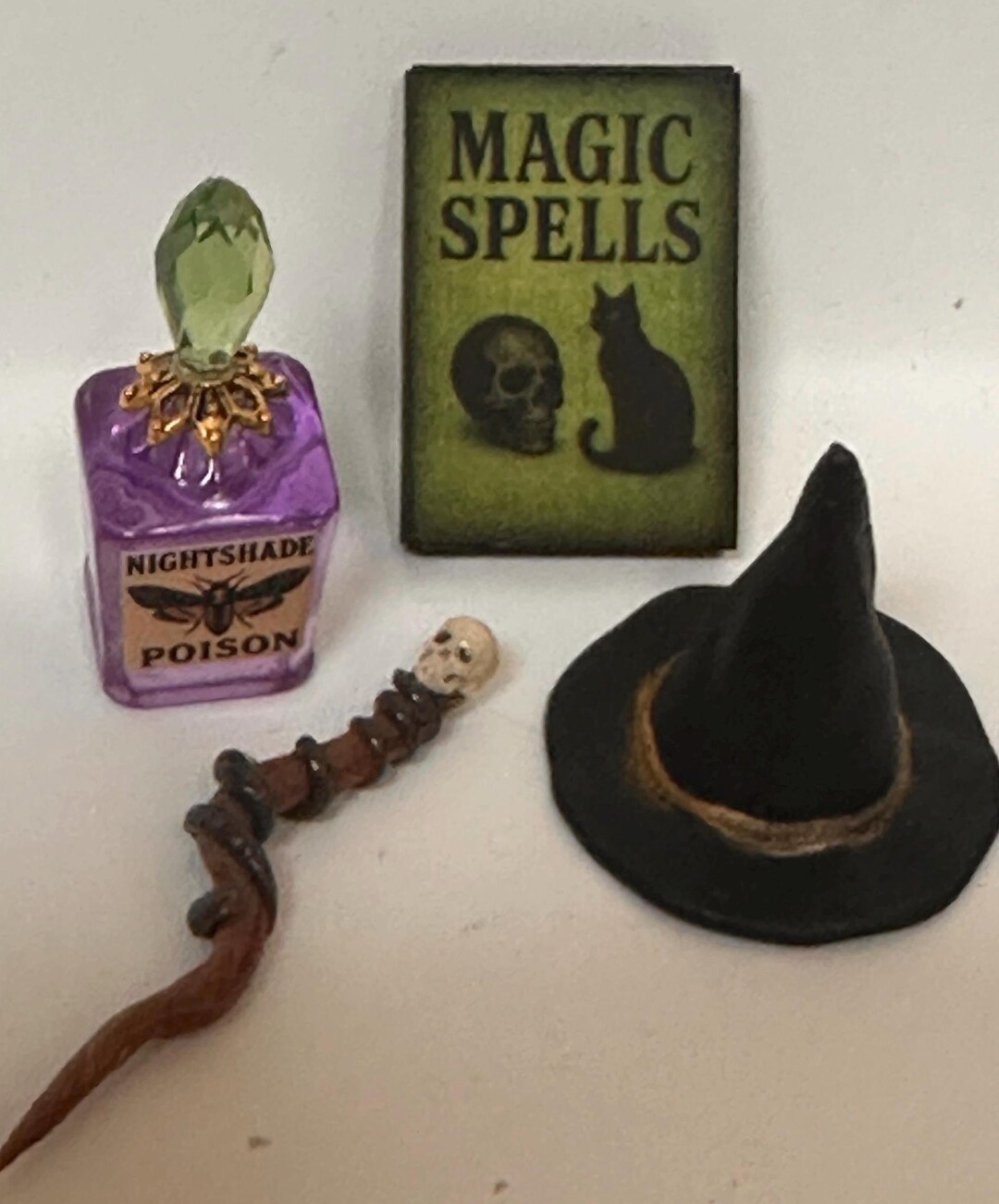 1:12 Scale Witch Bundle, Miniature Gothic Decor, Fantasy Items, Potion ...