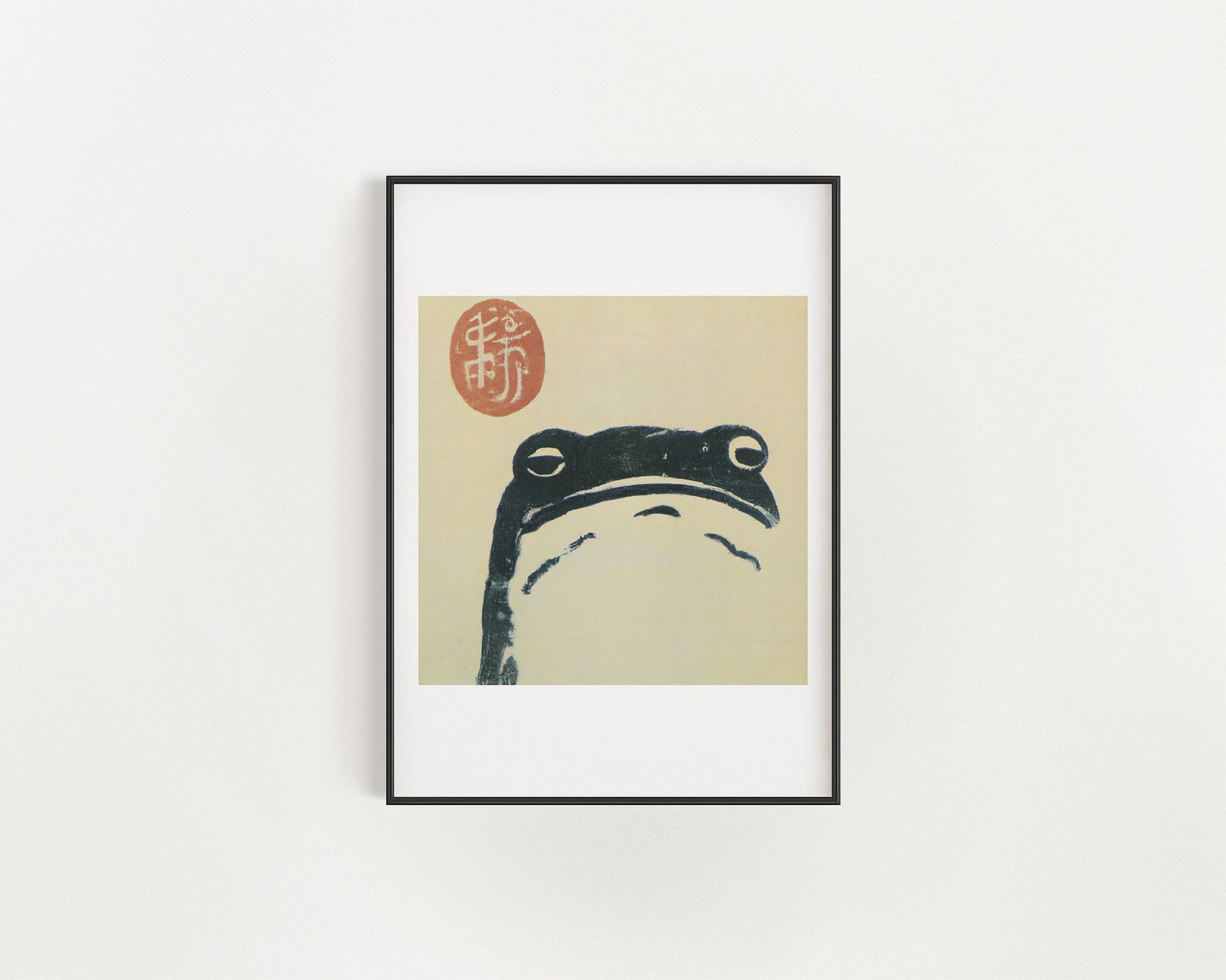 Japanese Frog Print | Animal Poster of a Frog Japan Vintage Wall Art ...