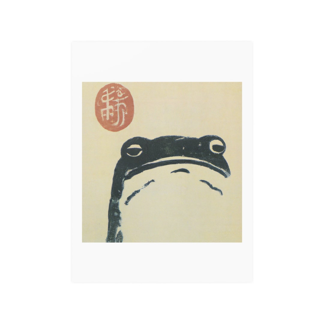 Japanese Frog Print Animal Poster of a Frog Japan Vintage - Etsy
