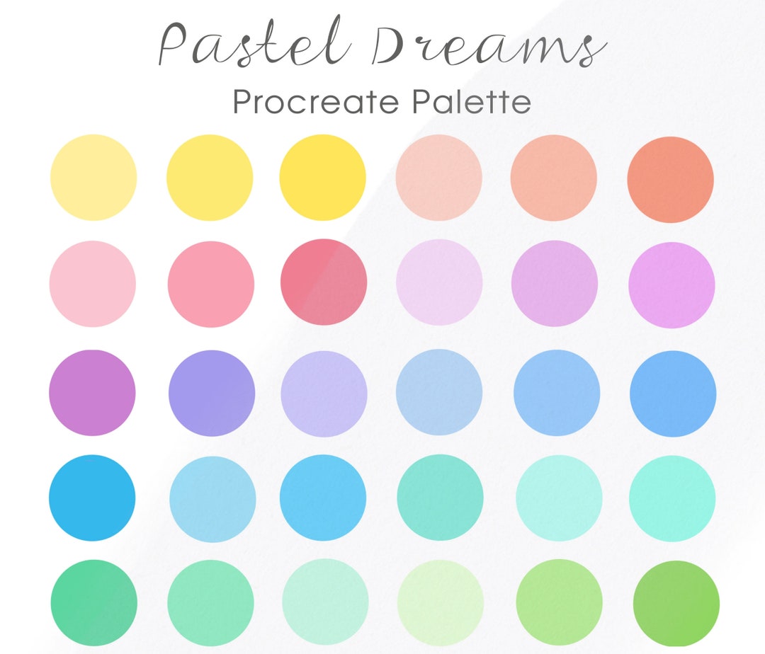 Procreate Color Palette Pastel Dreams Color Swatch Ideas With Hex Codes ...