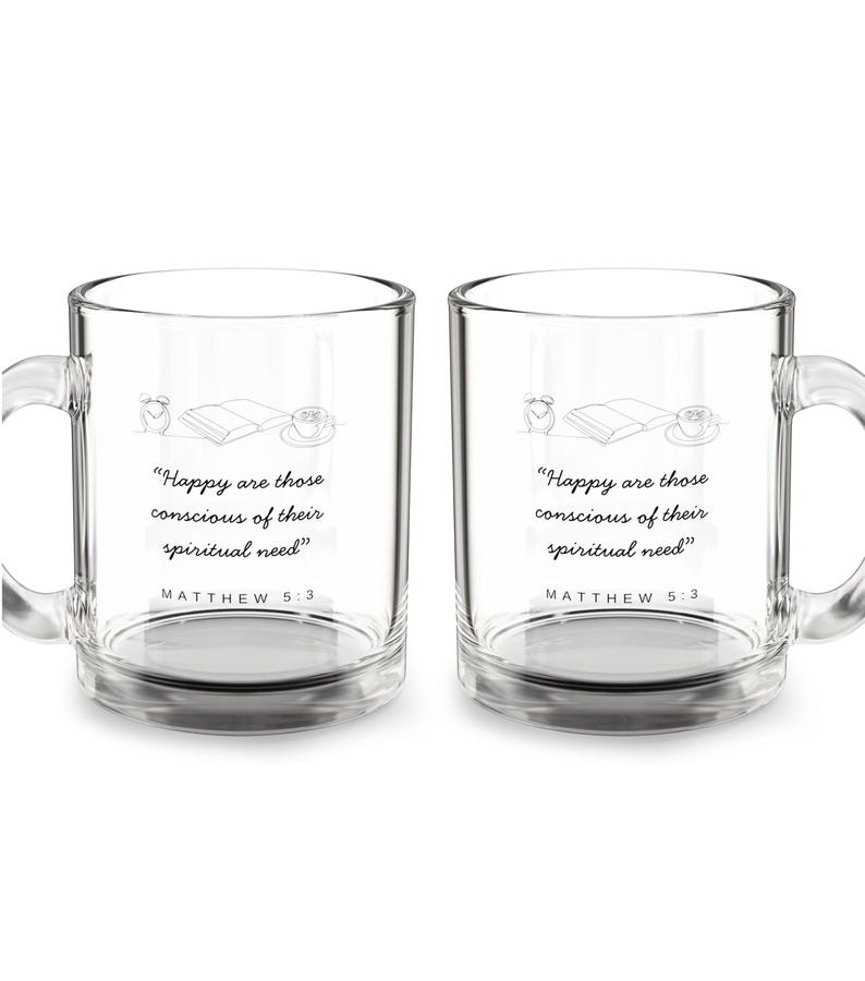 Inspiring Coffee Cup With Bible Verse Great Year Text Reminder Glass ...