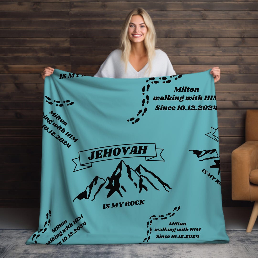 JW Baptism Blanket Gift PERSONALISED Baptism Gift With Name and Date ...