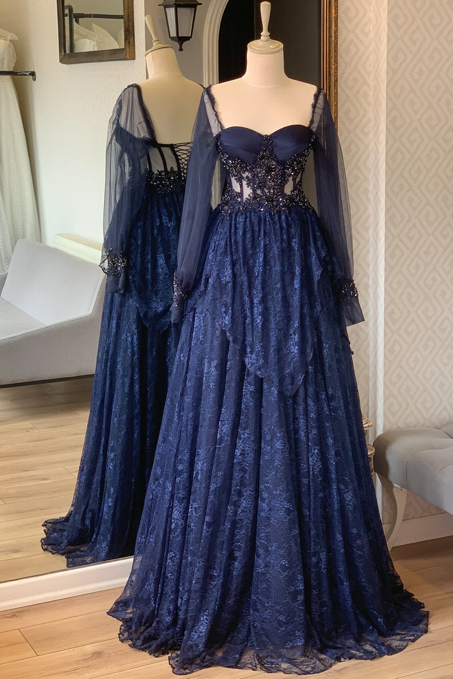 Regency Ball Gown - Autumn Wedding Guest Dress - Fairy Ball Gown ...