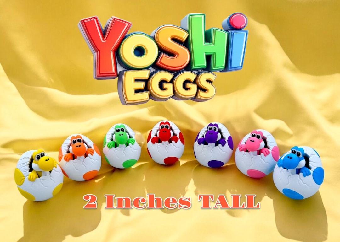 Yoshi Eggs: Colorful Decor, 2 Inch - Etsy