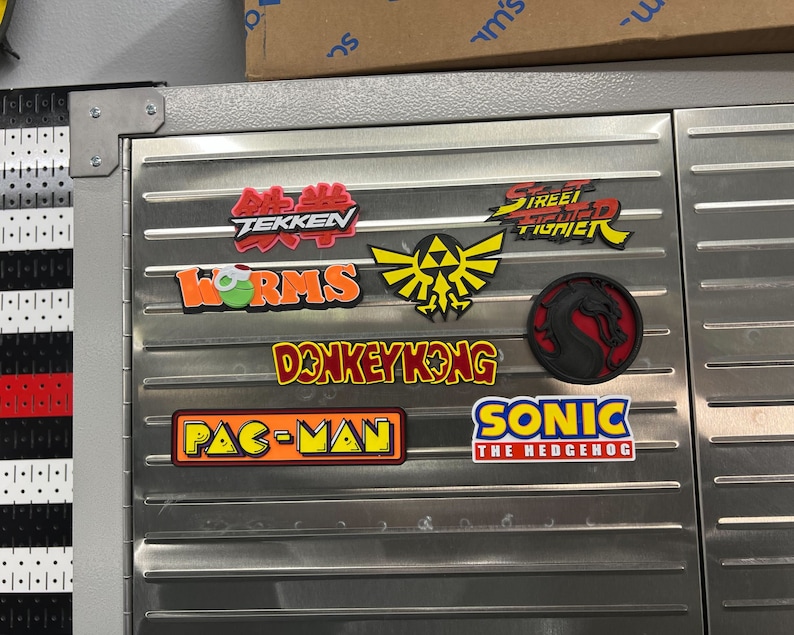 Retro Video Game Title Magnets Sonic, Donkey Kong, Street Fighter ...