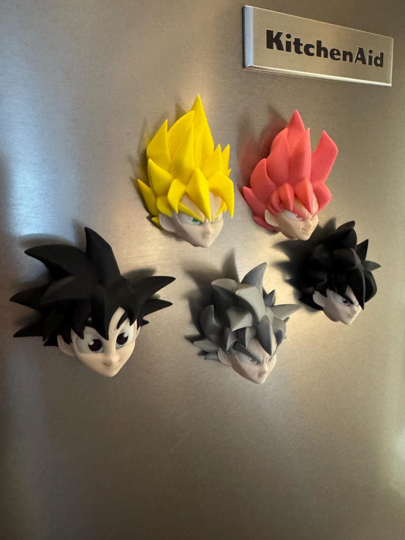 Goku Transformation Magnet Set: Dragon Ball Z Anime Fridge Magnets - Etsy