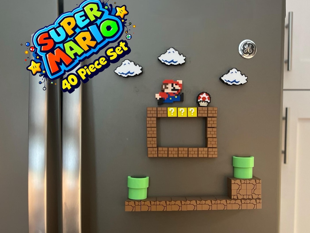 Super Mario Brothers Refrigerator Magnets FUN! - Etsy