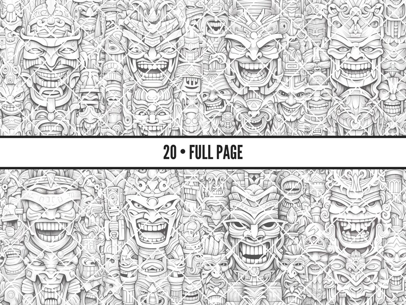 Tiki Coloring Pages, Stress Relief Coloring Pages, Polynesian Coloring ...