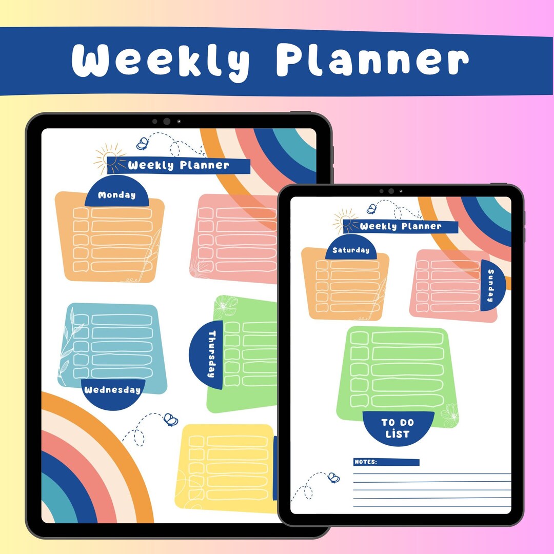 Weekly Planner Printable Weekly Planner Printable Planner Printable ...