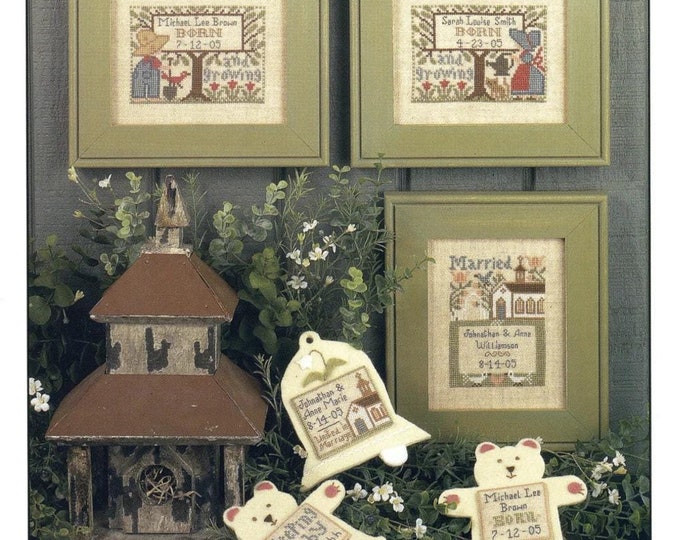 Wedding & Birth Samplers 4 by the Prairie Schooler - Counted Cross ...